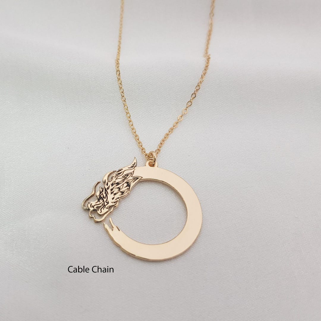 Dragon Enso Necklace • Enso Pendant • Zen Necklace • Zen Circle ...