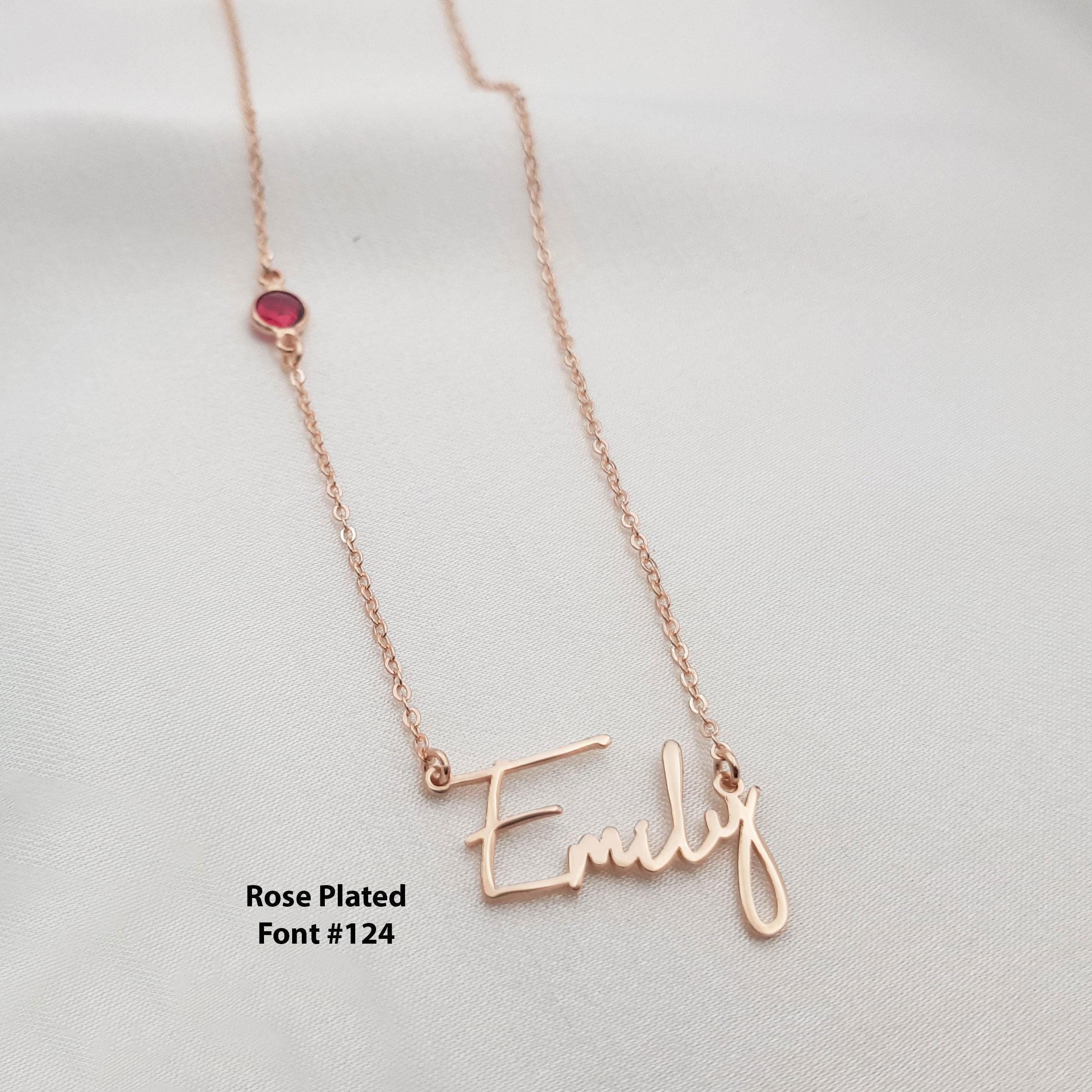 Personalized Name Necklace With Birthstone • Children Name Necklace ...