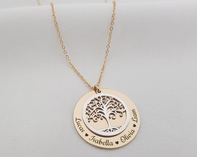 MOTHER EARTH Tree of Life Necklace Pendant Chain Spiritual Family ...