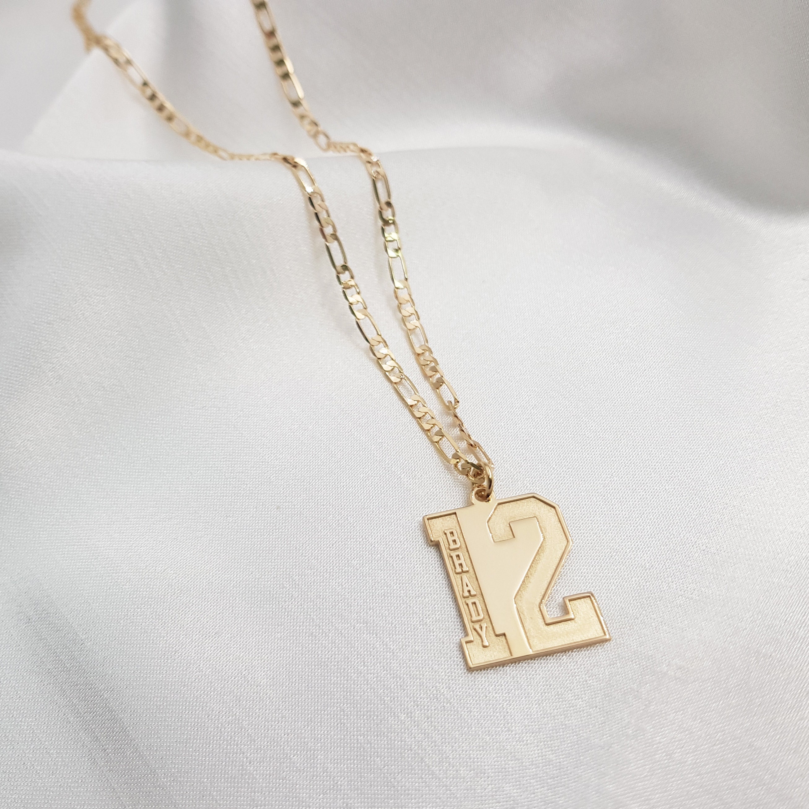 Personalized Engraved Number With Name Necklace Lucky Number - Etsy