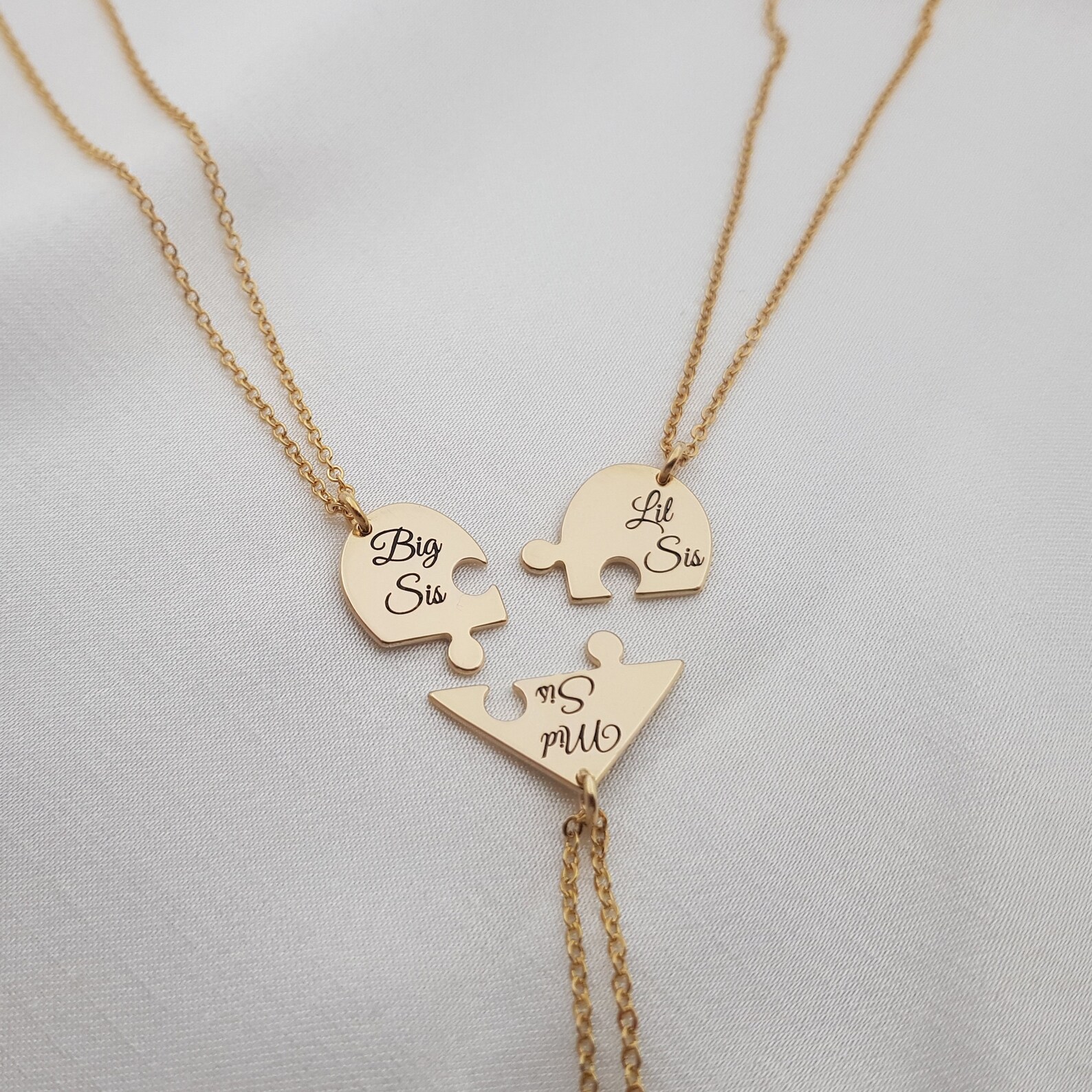 3 Sisters Necklace Set Sister Necklace for 3 Three Sisters - Etsy