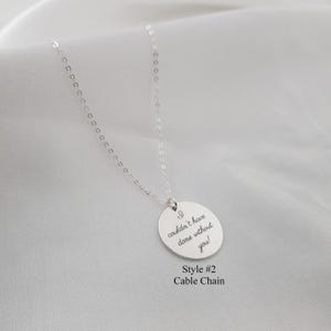 Personal Message Necklace • Personalized Quotes Necklace • Custom ...