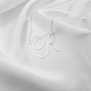 Initial Letter Necklace • Personalized Big Letter Monogram Necklace ...