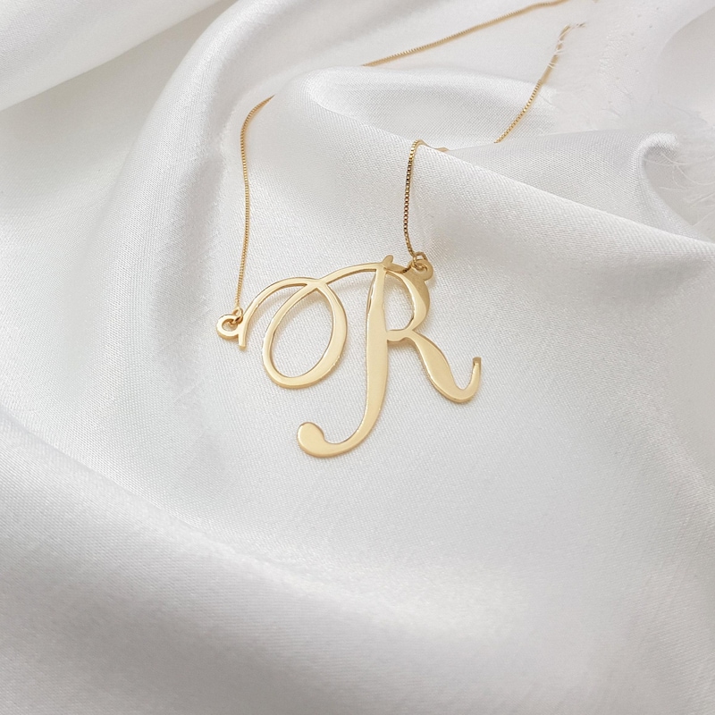 Cursive Inital Pendant - Etsy