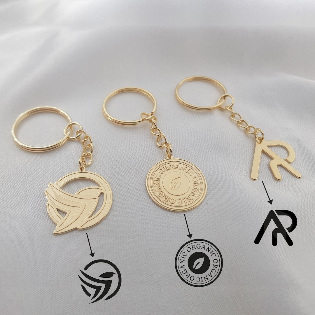 Custom Logo Keychain • Logo Keychain Charm • Company Logo Gifts ...