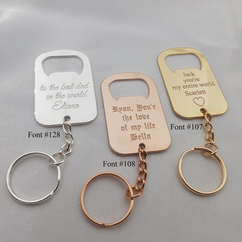 Personalized Engraved Bottle Opener Keychain Custom Bottle - Etsy