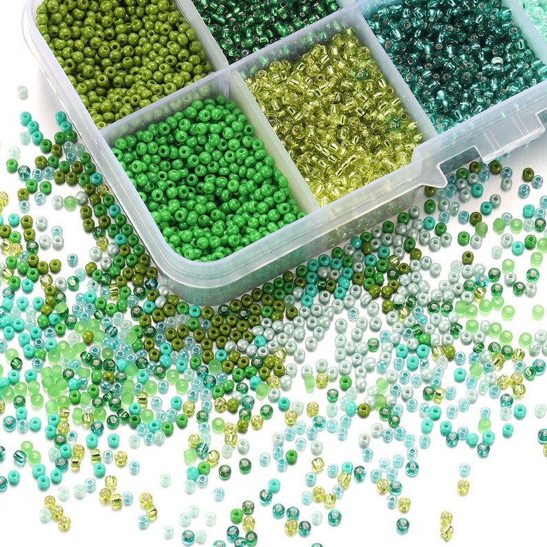 14000pcs Glass Seed Beads Kit Charm Beading Box for DIY - Etsy
