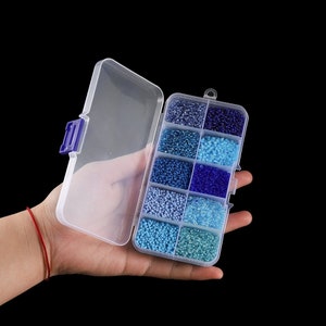 14000pcs Glass Seed Beads Kit, Charm Beading Box for DIY Earrings ...