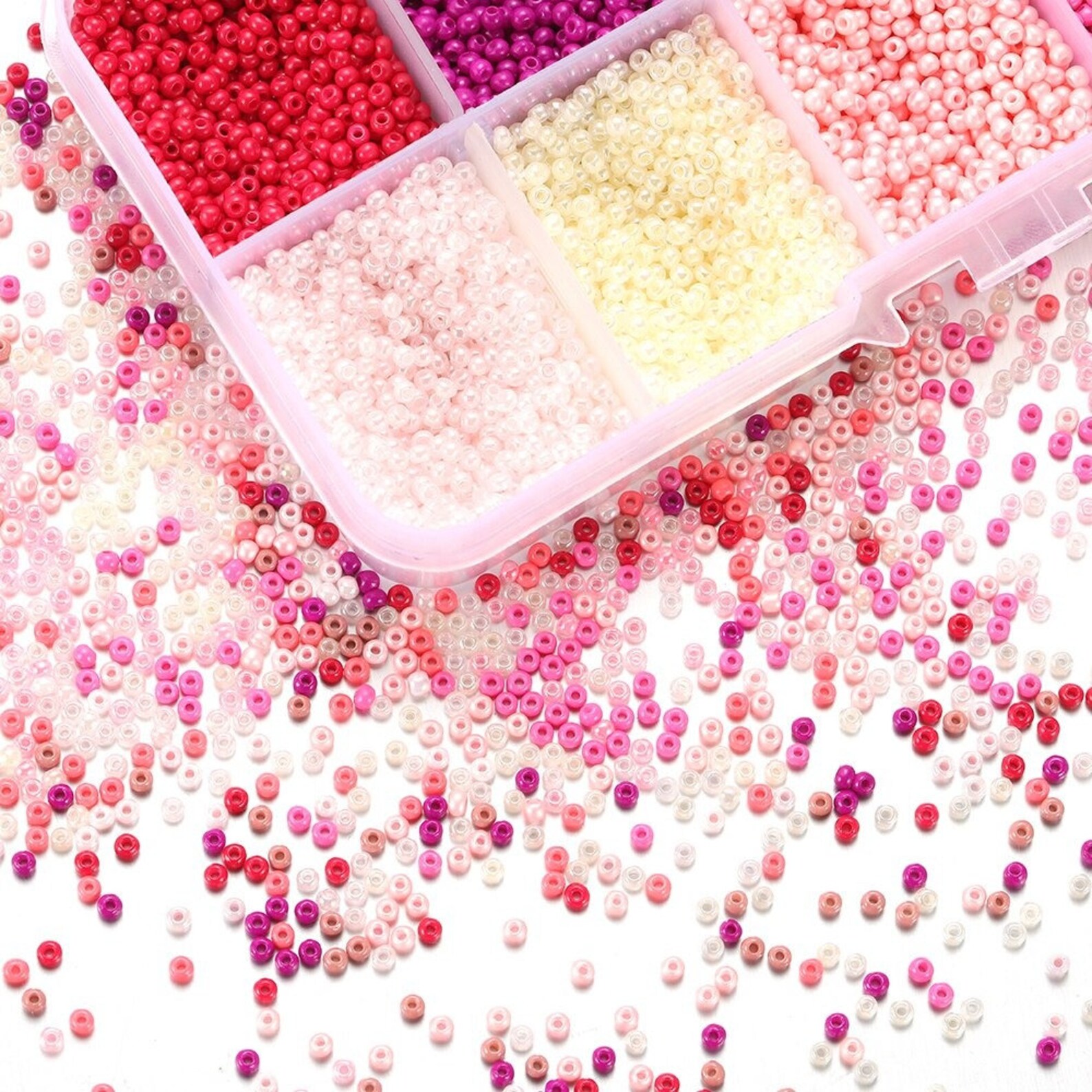 14000pcs Glass Seed Beads Kit Charm Beading Box for DIY - Etsy