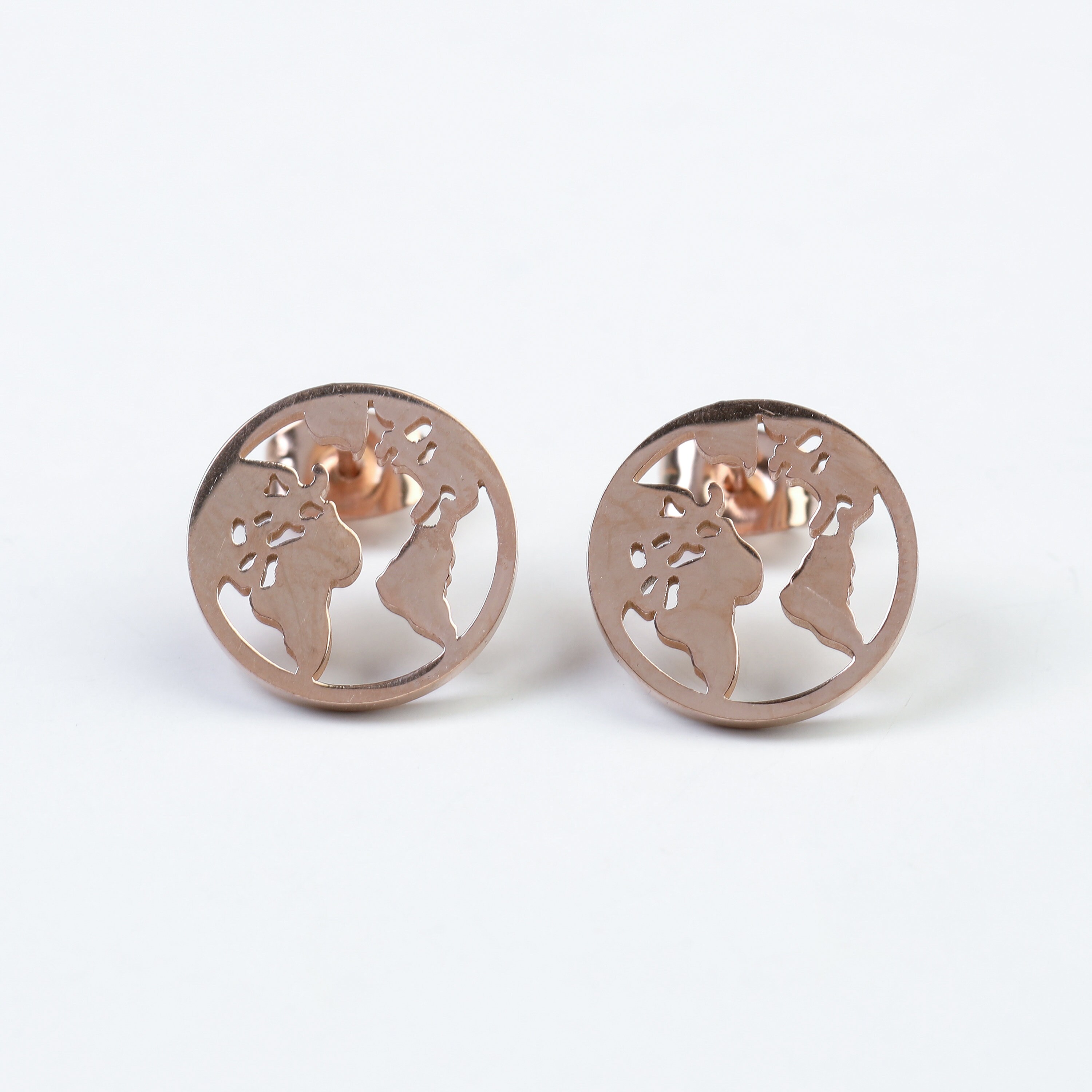 Globe Earrings Unisex Gift World Map Earrings, Travel Earrings Studs ...