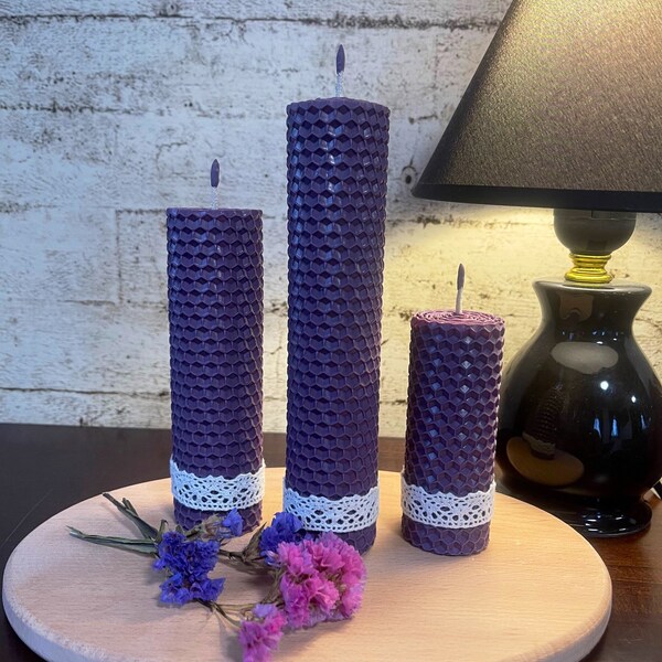 Purple Candles - Etsy