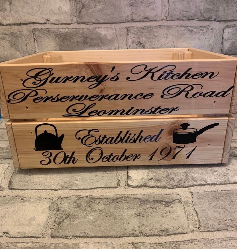 Personalised Wooden Crates and Wording Colour Picture the - Etsy New ...