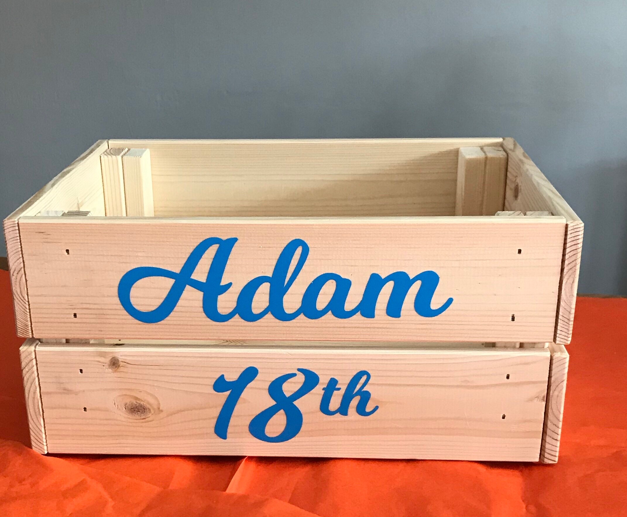 Personalised Wooden Crates and Wording Colour Picture the | Etsy