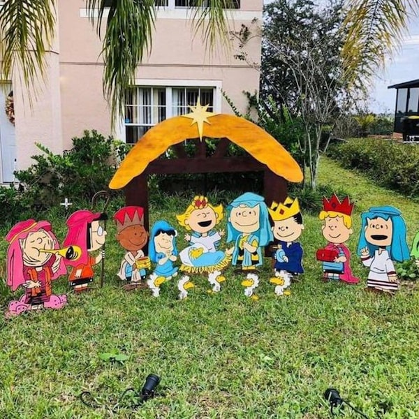 Peanuts Nativity Set Yard - Etsy
