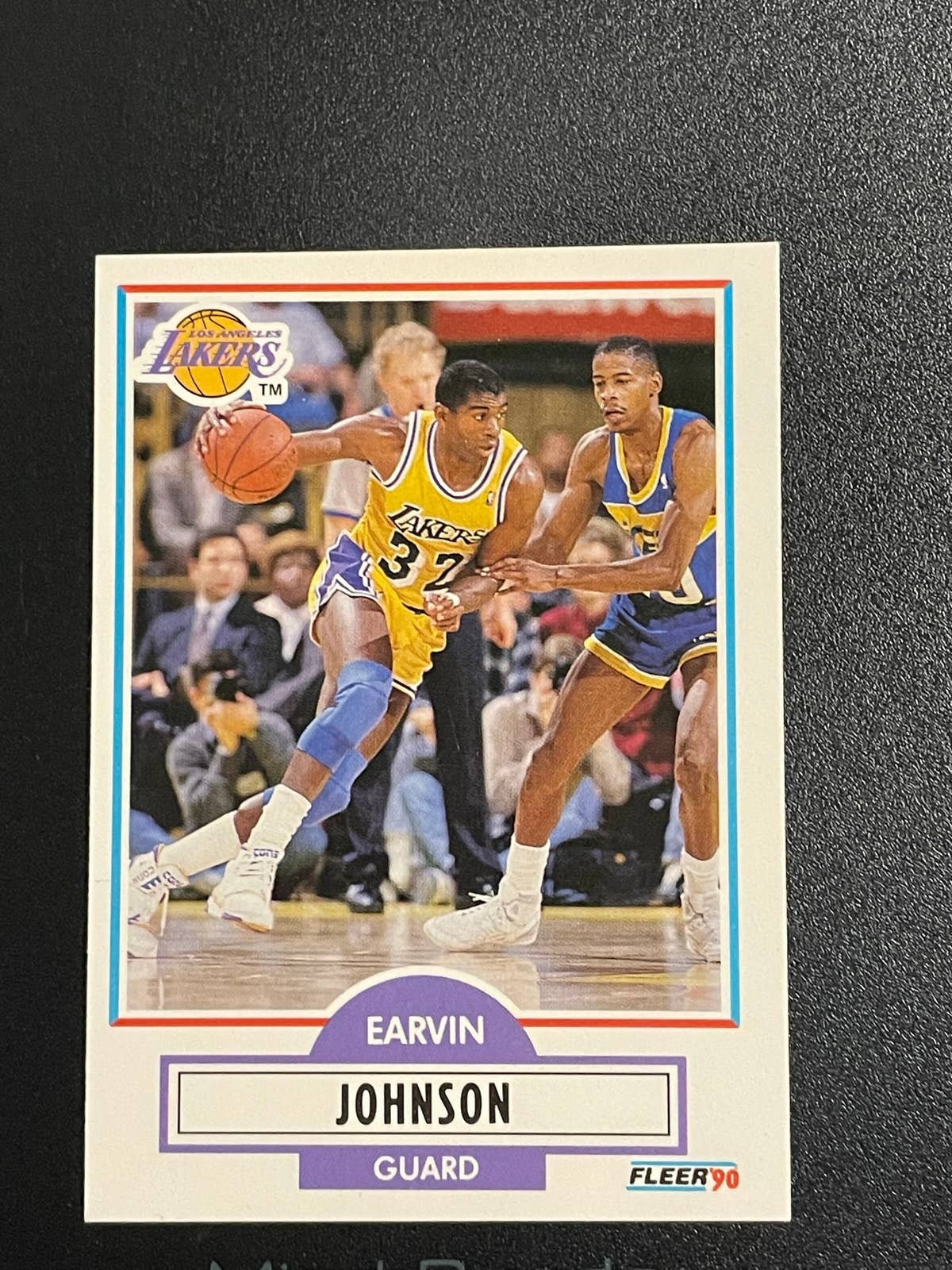 1990 Fleer Basketball Card Earvin Magic Johnson #93 Error Card Miscut ...