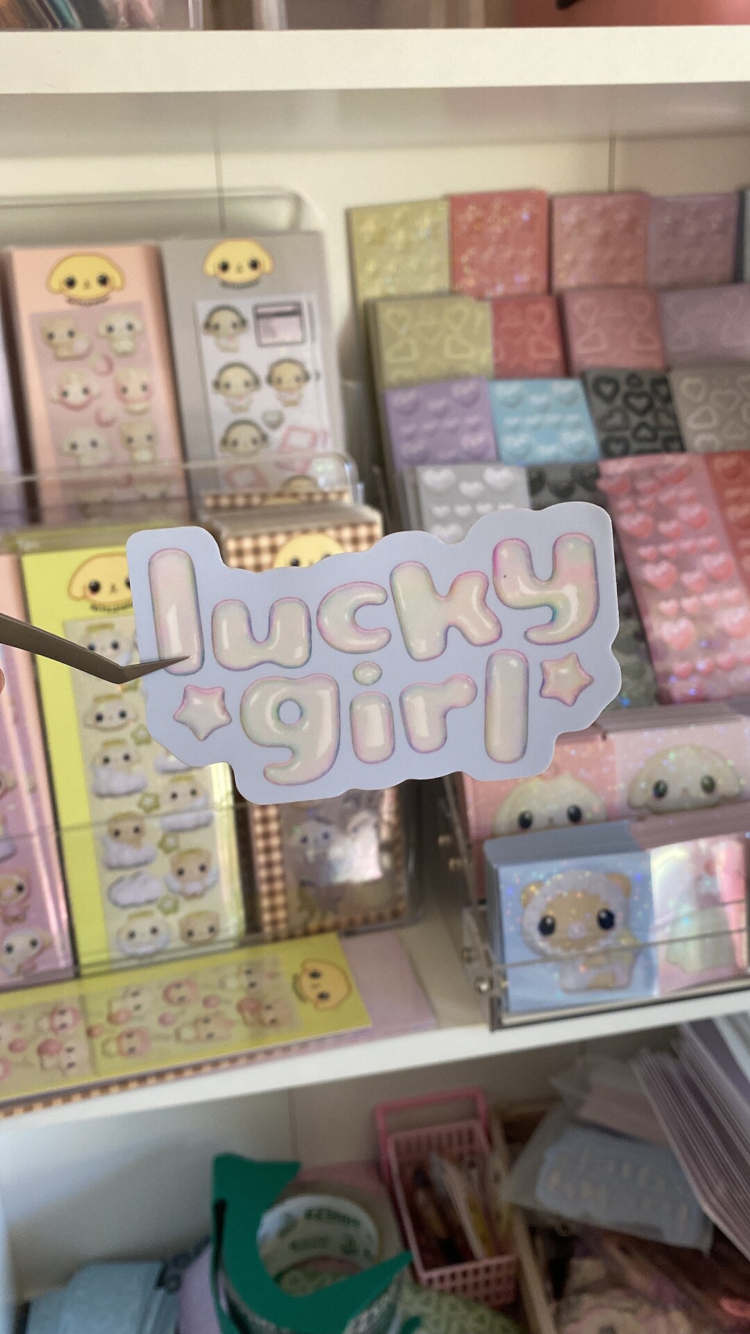 Lucky Girl in Bubble Letters Waterproof Durable Sticker | for ...