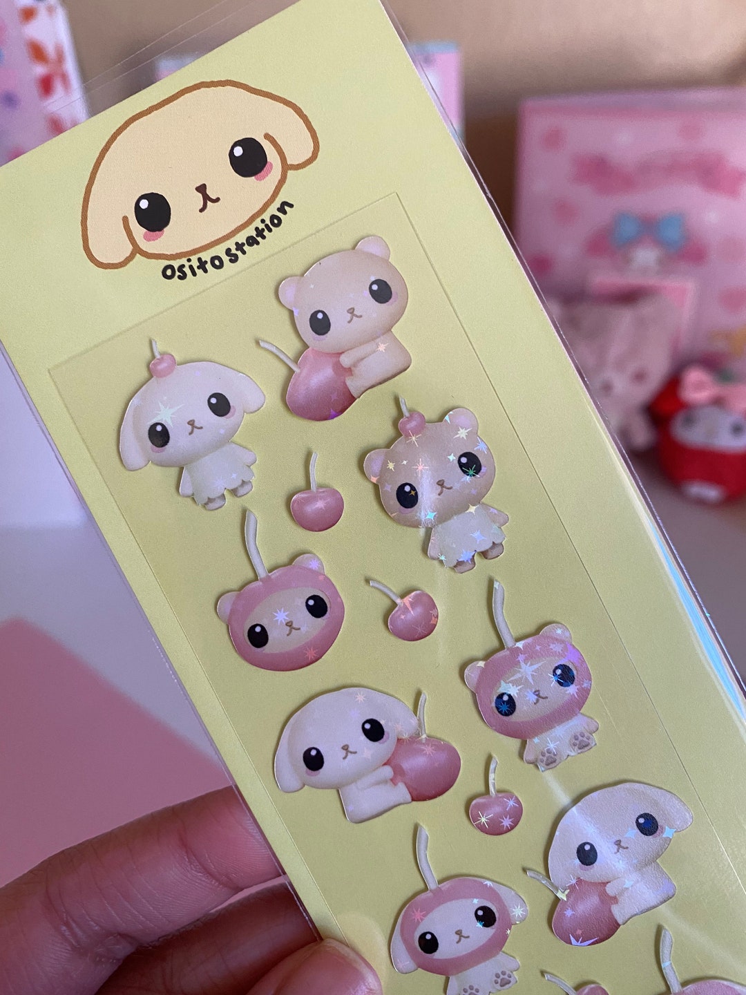 Cherry Bear 3D Deco Sticker Sheet, Polco, Toploader Kpop Deco Sticker ...