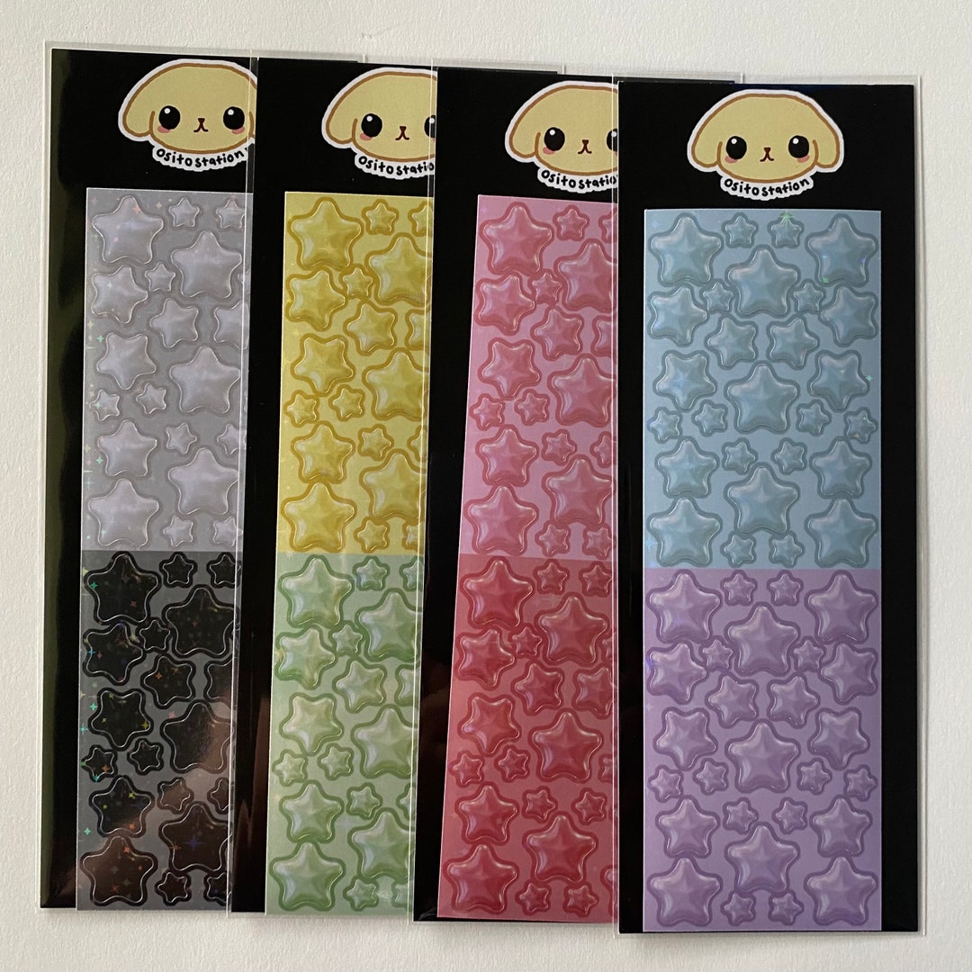 3D Stars Deco Sticker Sheet, Polco, Toploader Kpop Deco Sticker - Etsy