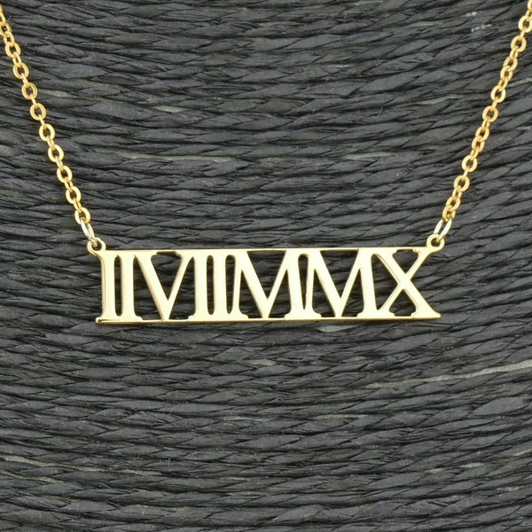 Roman Numeral Necklace - Etsy