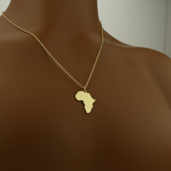 African Map Necklace - Etsy UK