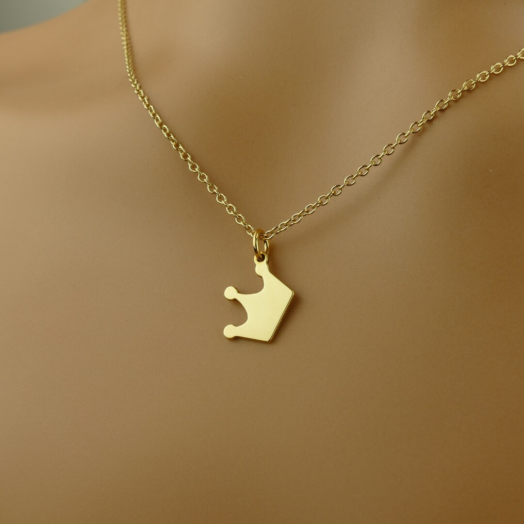 High Quality Crown Necklace • Gift • Sterling Silver Crown Pendant - Etsy