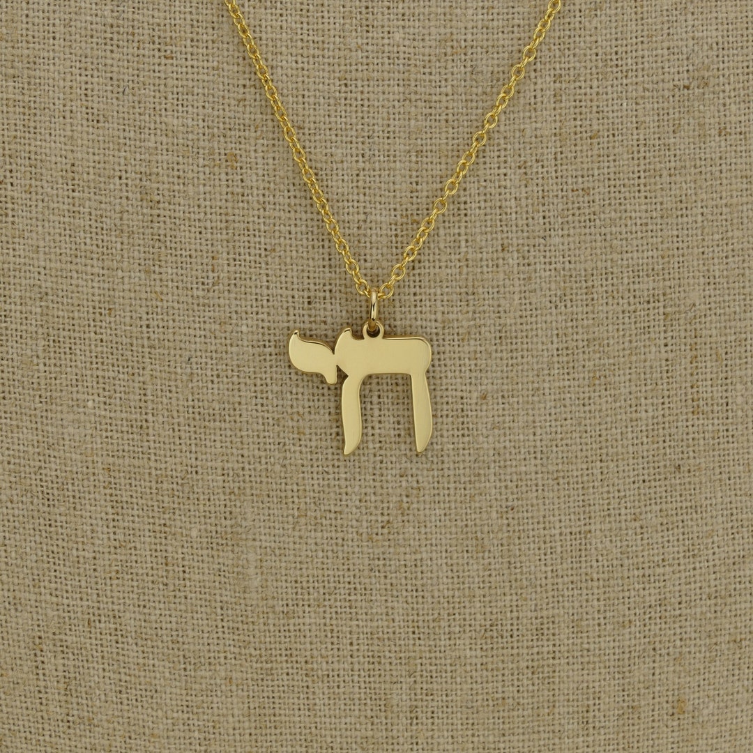 Hoge kwaliteit sterlingzilveren sierlijke Hebreeuwse Chai Life-ketting ...