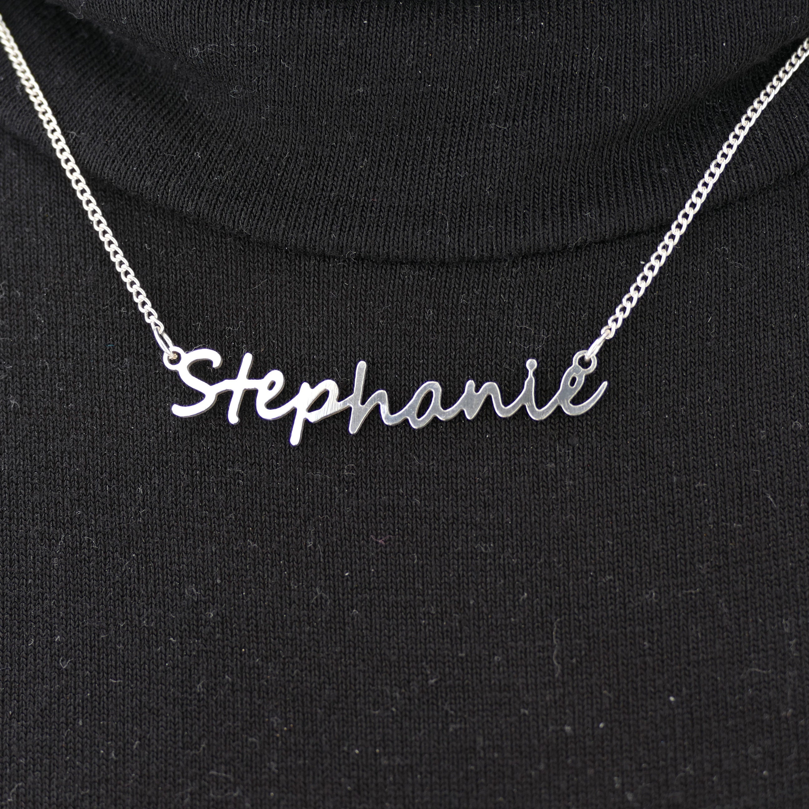 Dainty Custom Name Necklace Sterling Silver Personalised Etsy