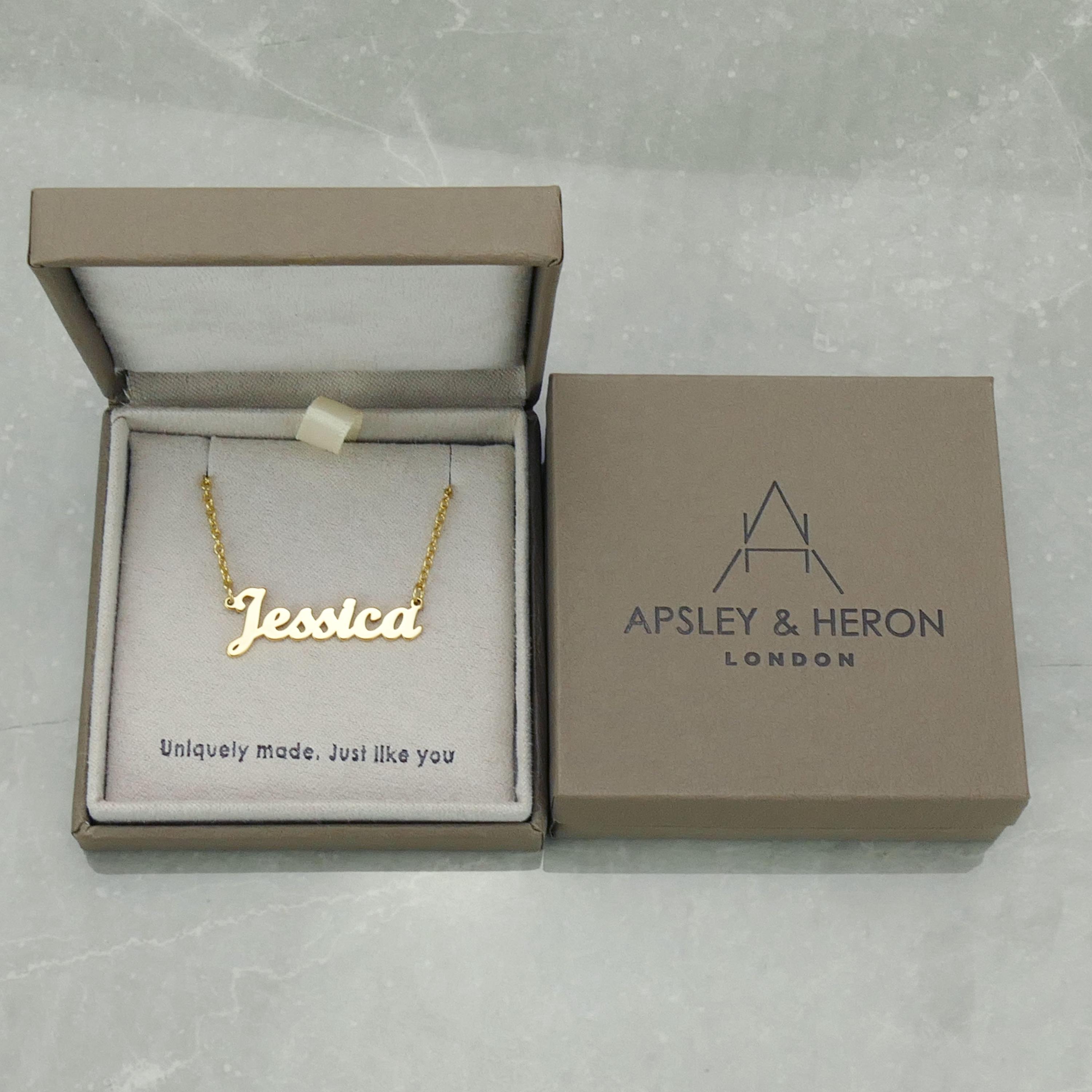 9ct gold personalised name necklace store