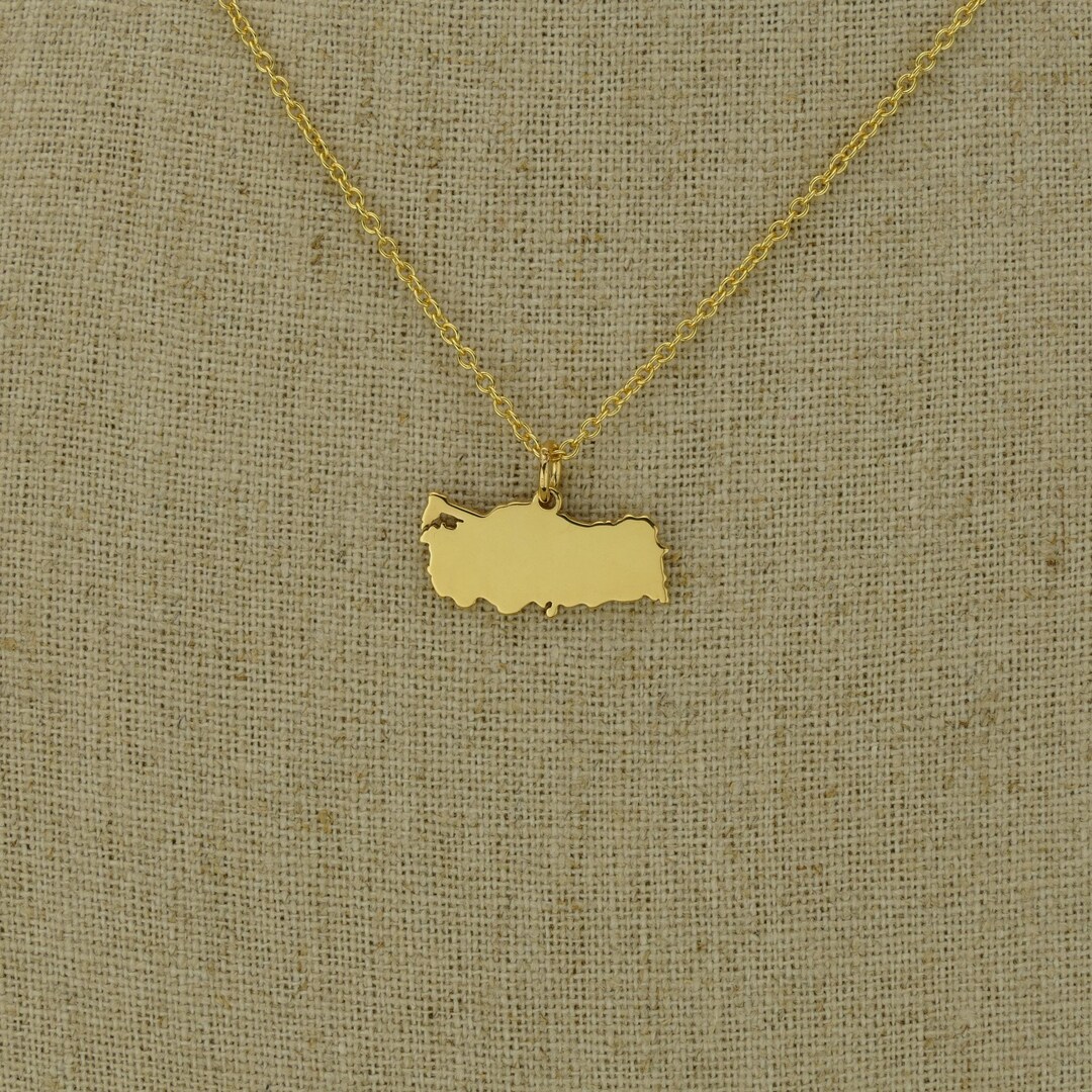 High Quality Turkey Map Necklace • Gift • Sterling Silver Turkey ...