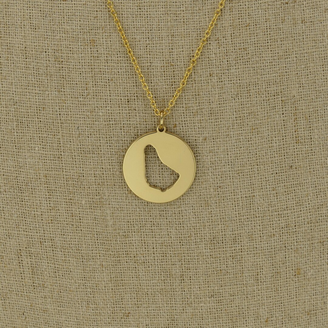 High Quality Barbados Cut Out Necklace • Gift • Sterling Silver ...