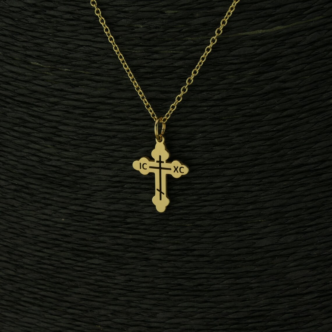 High Quality 9ct Solid Gold Greek Orthodox Cross Necklace • Gift ...