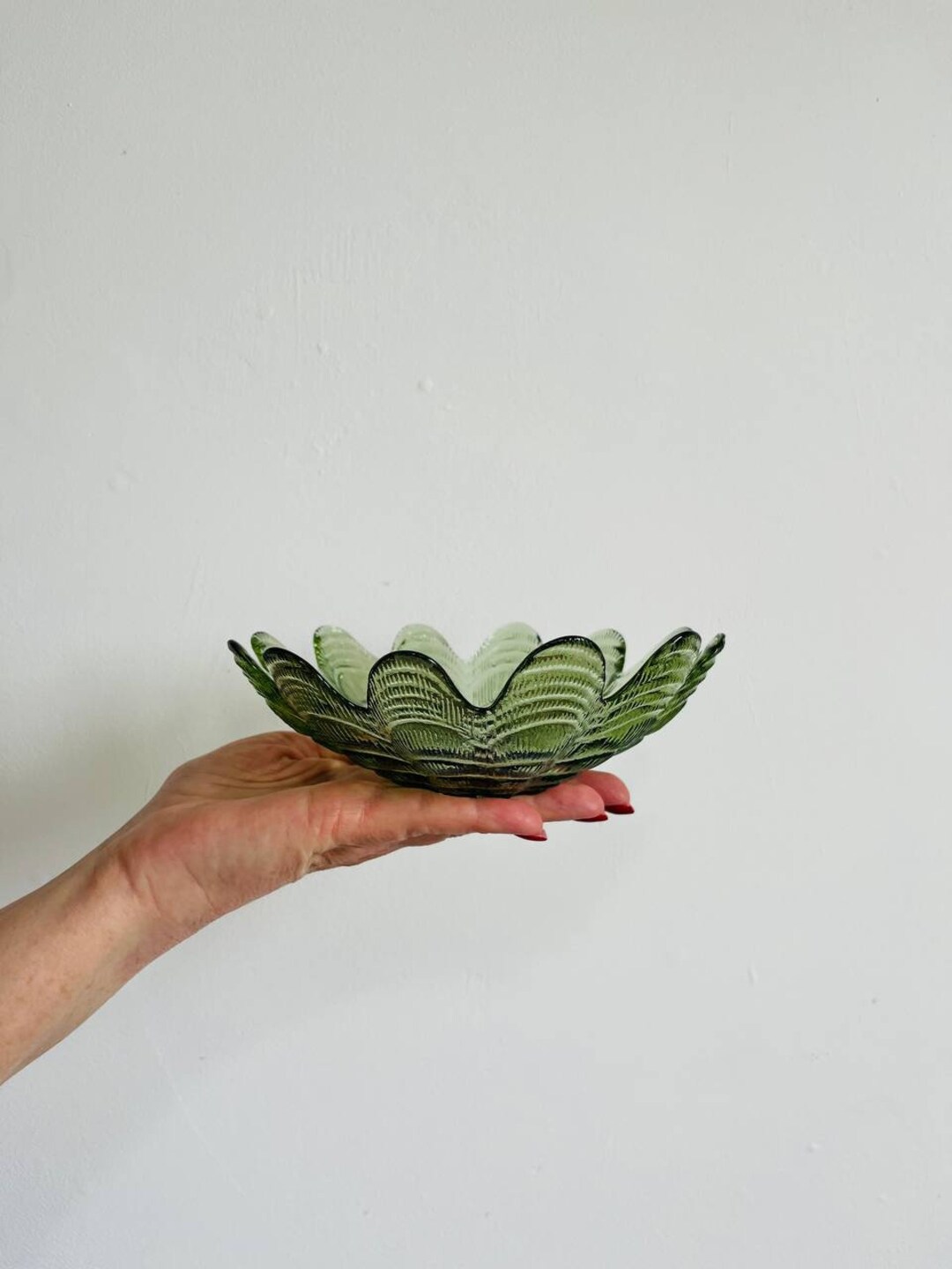 Kitchen Decor, Vintage Glass Bowl, Dining Serving Table Decor, Sald ...