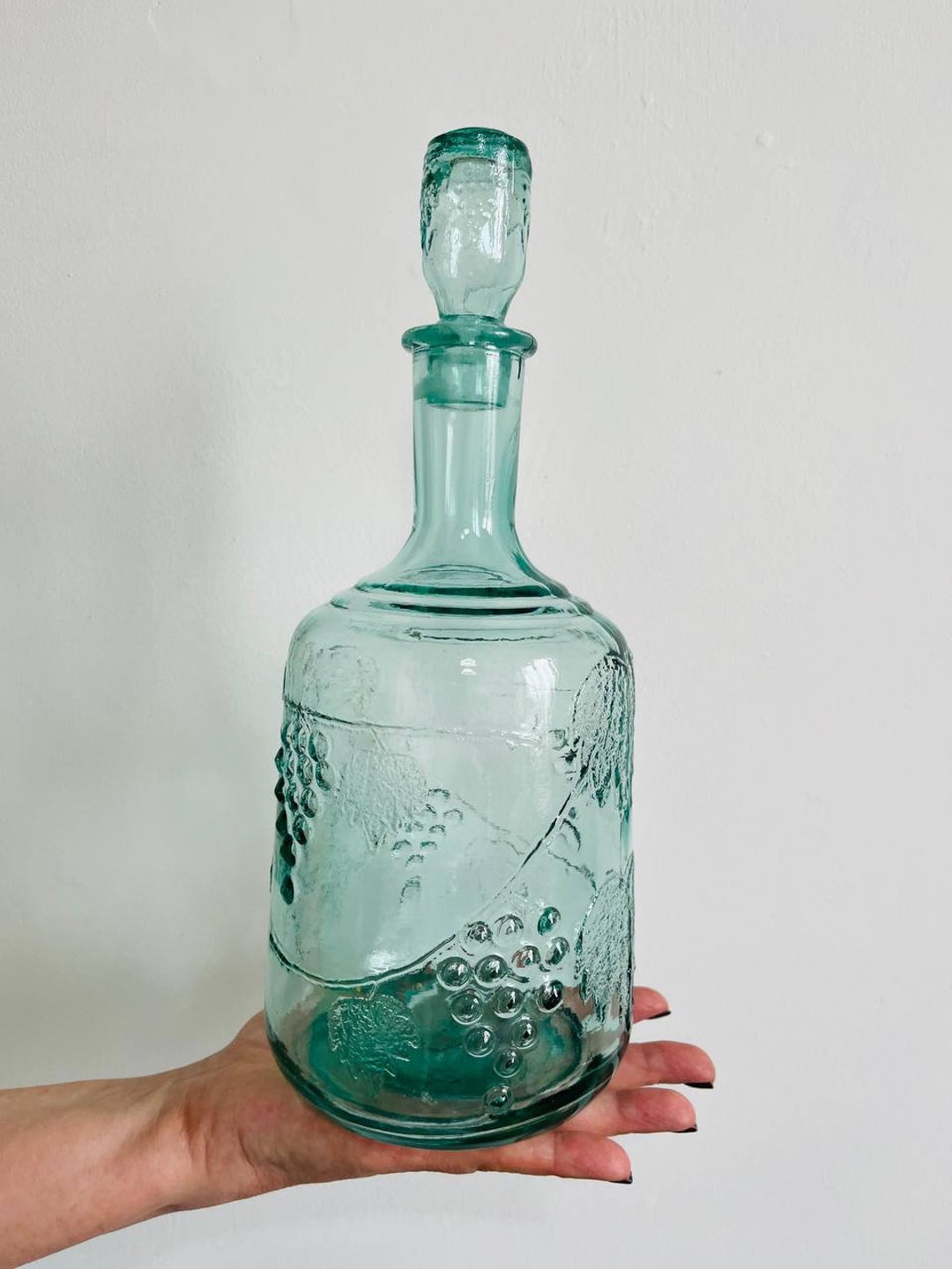 Vintage Glass Decanter Elegant Housewarming Gift Idea, Rustic Vintage ...