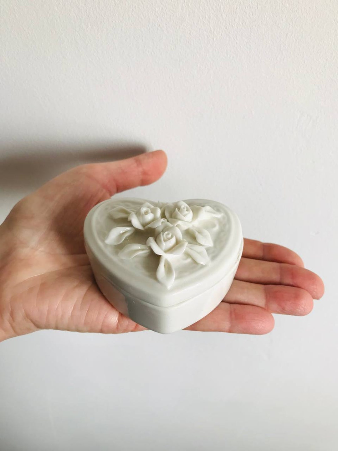 Vintage Ceramic Ring Box, Jewelry Holder, Dressing Table Decor, Elegant ...