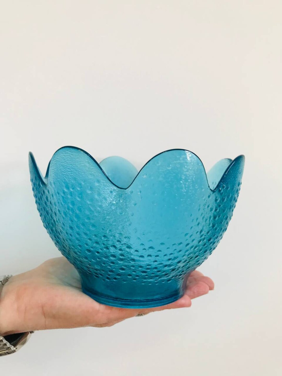 Vintage Glass Salad Bowl, Elegant Table Decor for Serving, Serving Bowl ...