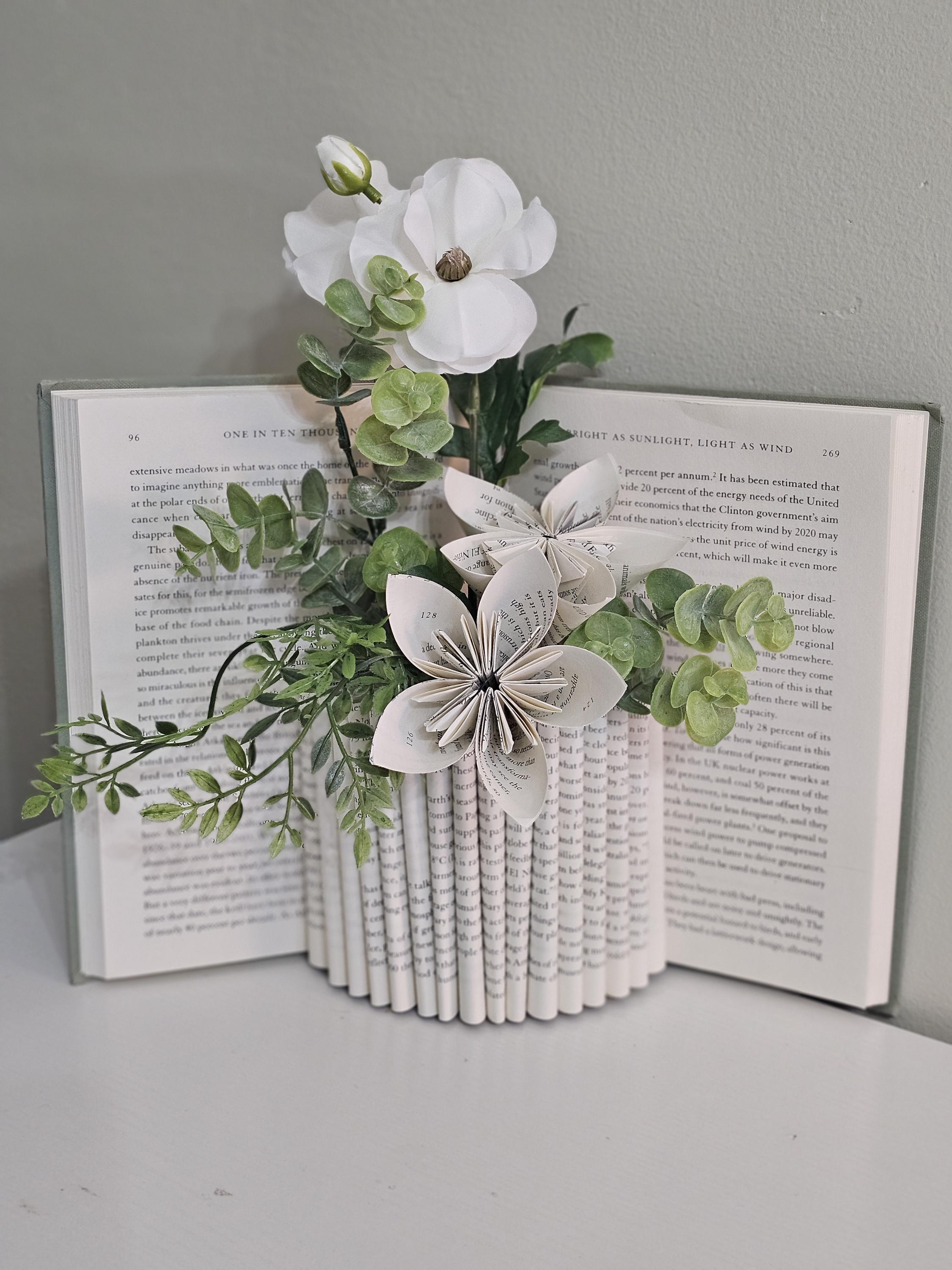 Book Page Vase Centerpieces for Showers | Literary Bridal & Baby Shower ...