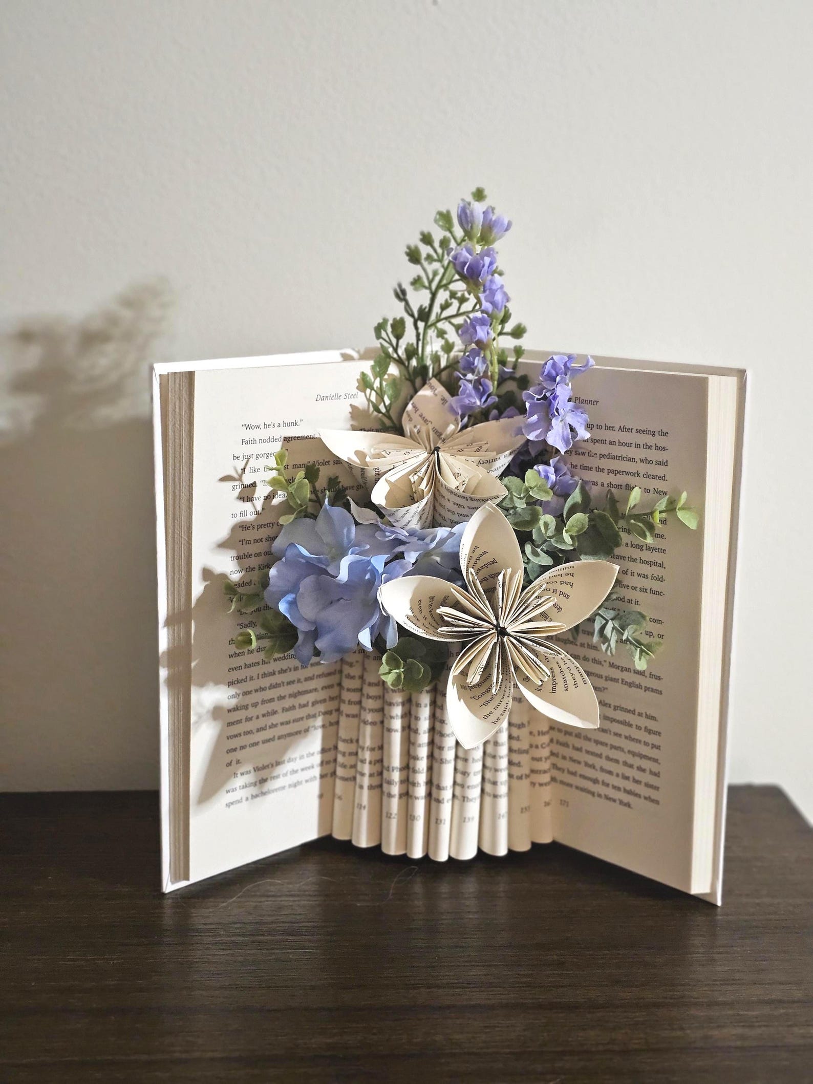Book Page Vase Centerpieces for Showers | Literary Bridal & Baby Shower ...