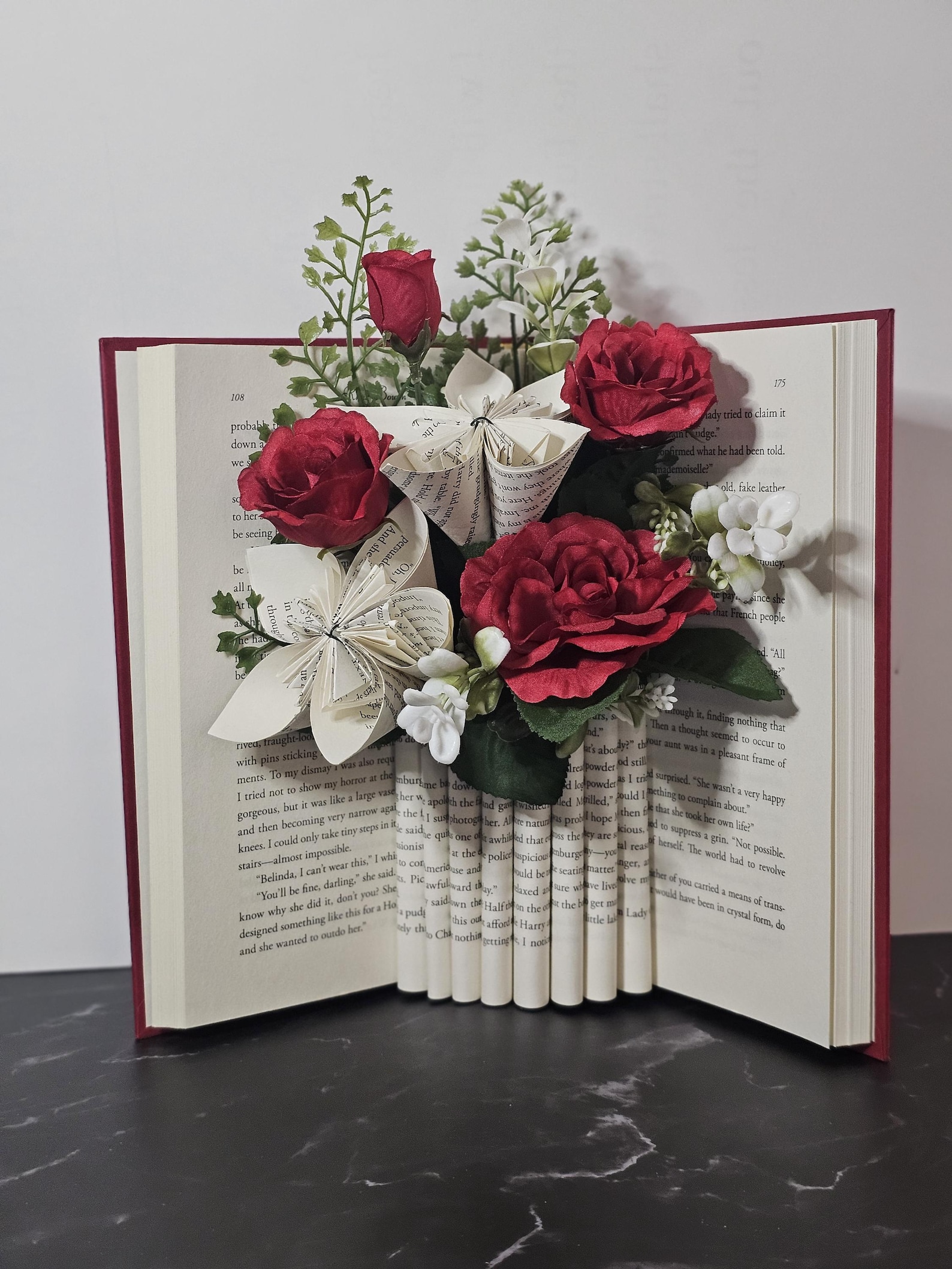 Book Page Vase Centerpieces for Showers | Literary Bridal & Baby Shower ...