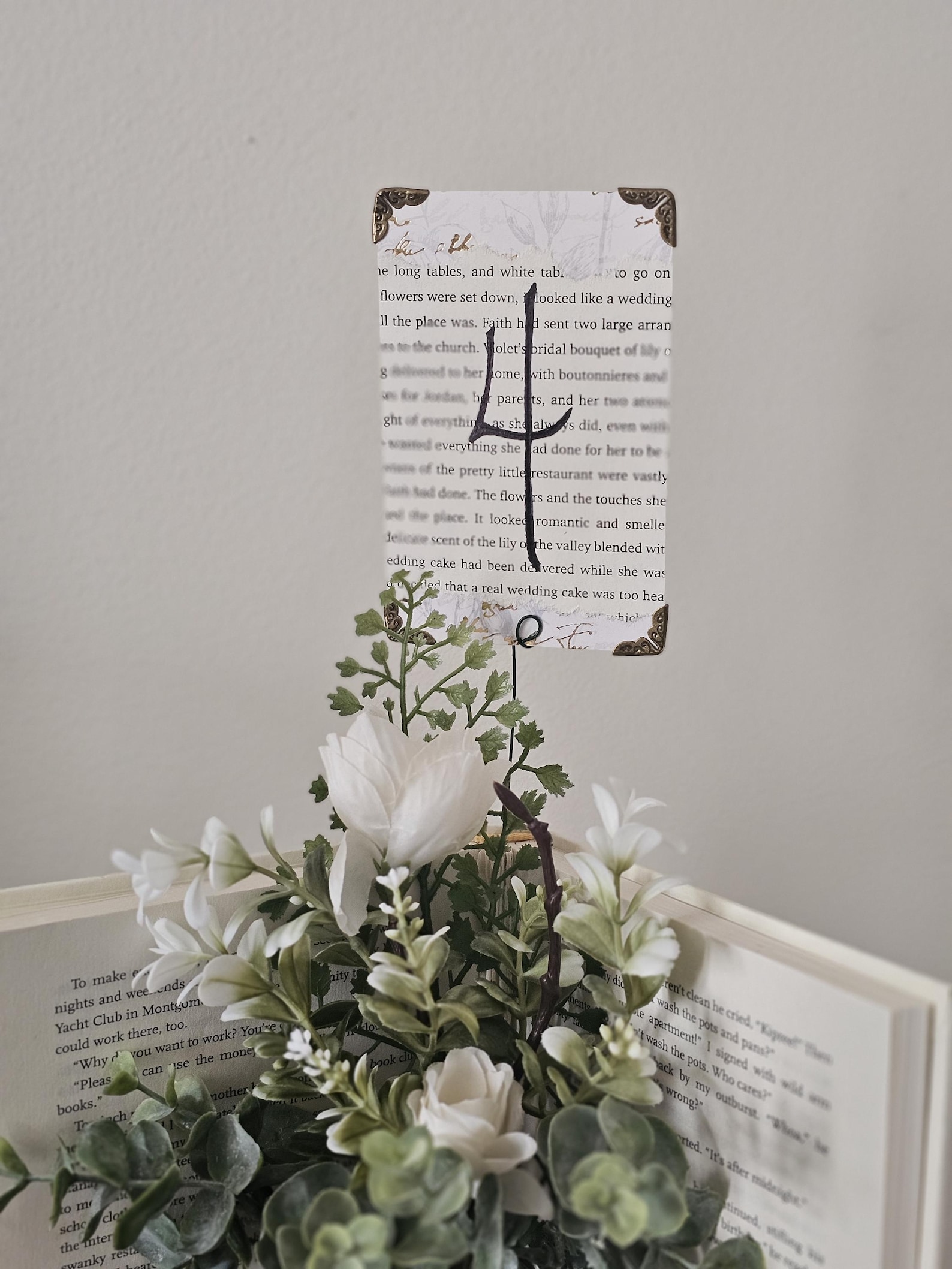 Wedding Table Numbers Book Page Custom Theme - Etsy