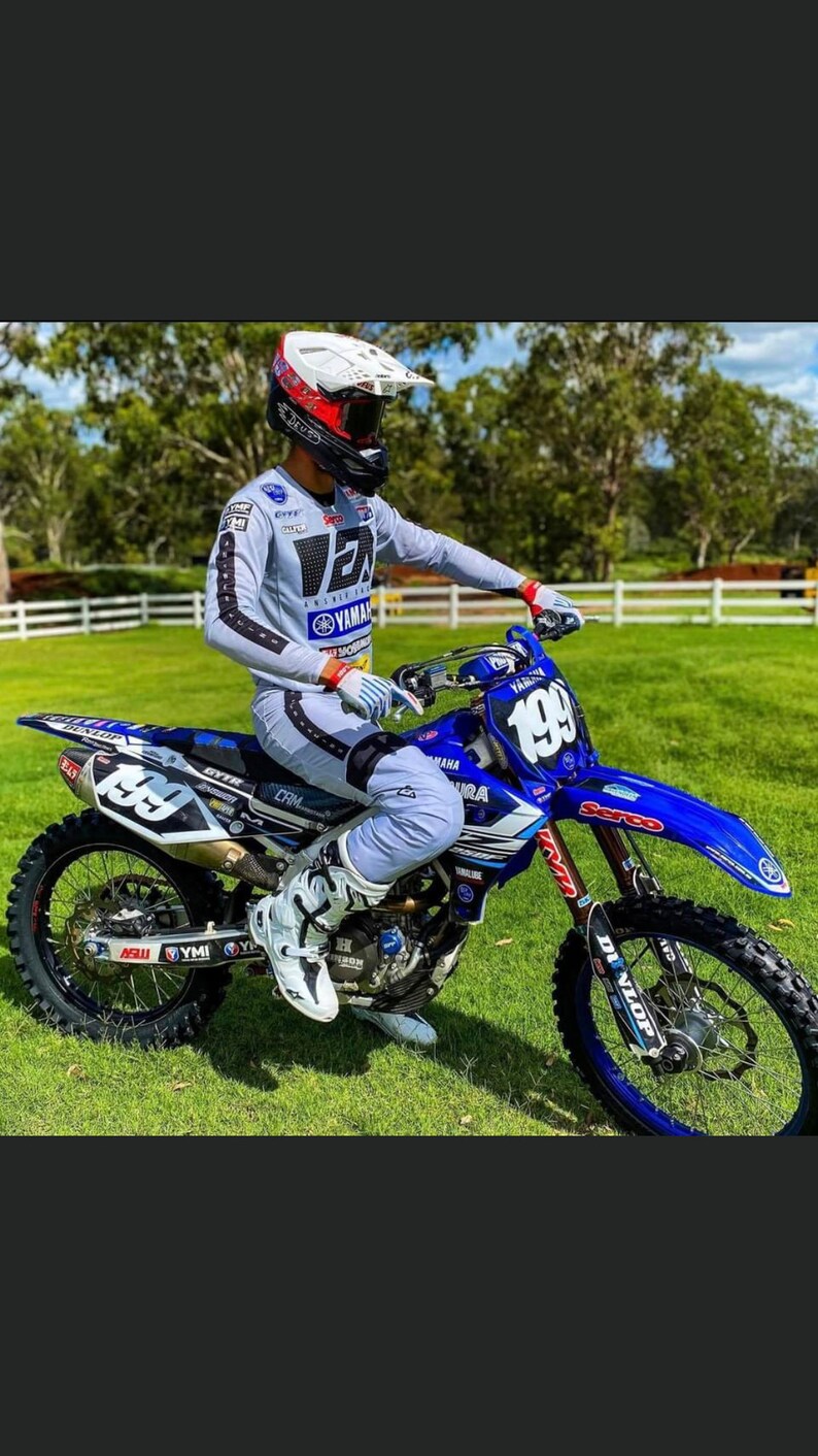 Motocross Blue Bike DIY Poster Print Your Own Canvas Jpeg Png - Etsy