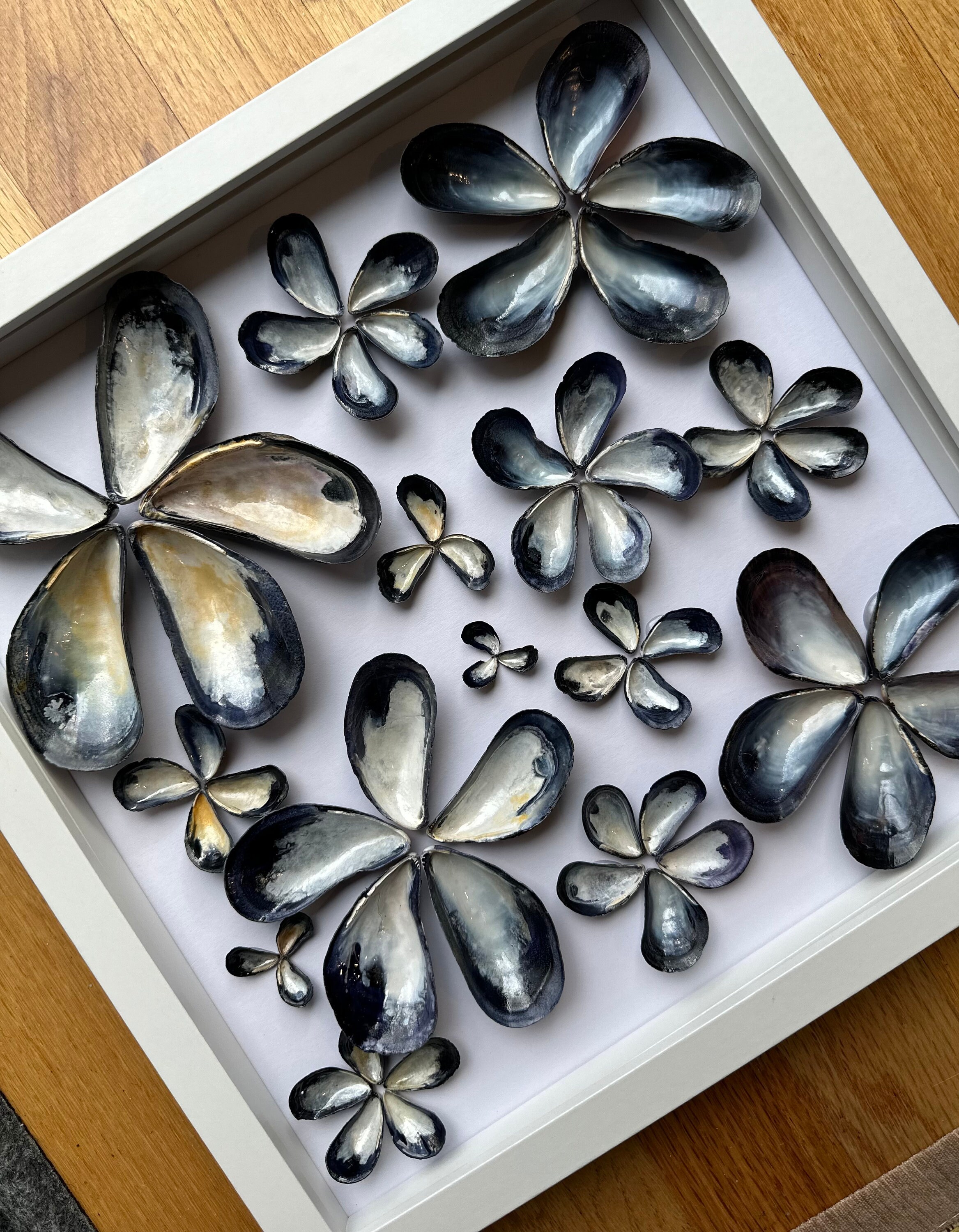 Large Mussel Flower Picture. Unique Mom Gift, Friend Gift, Sister Gift ...