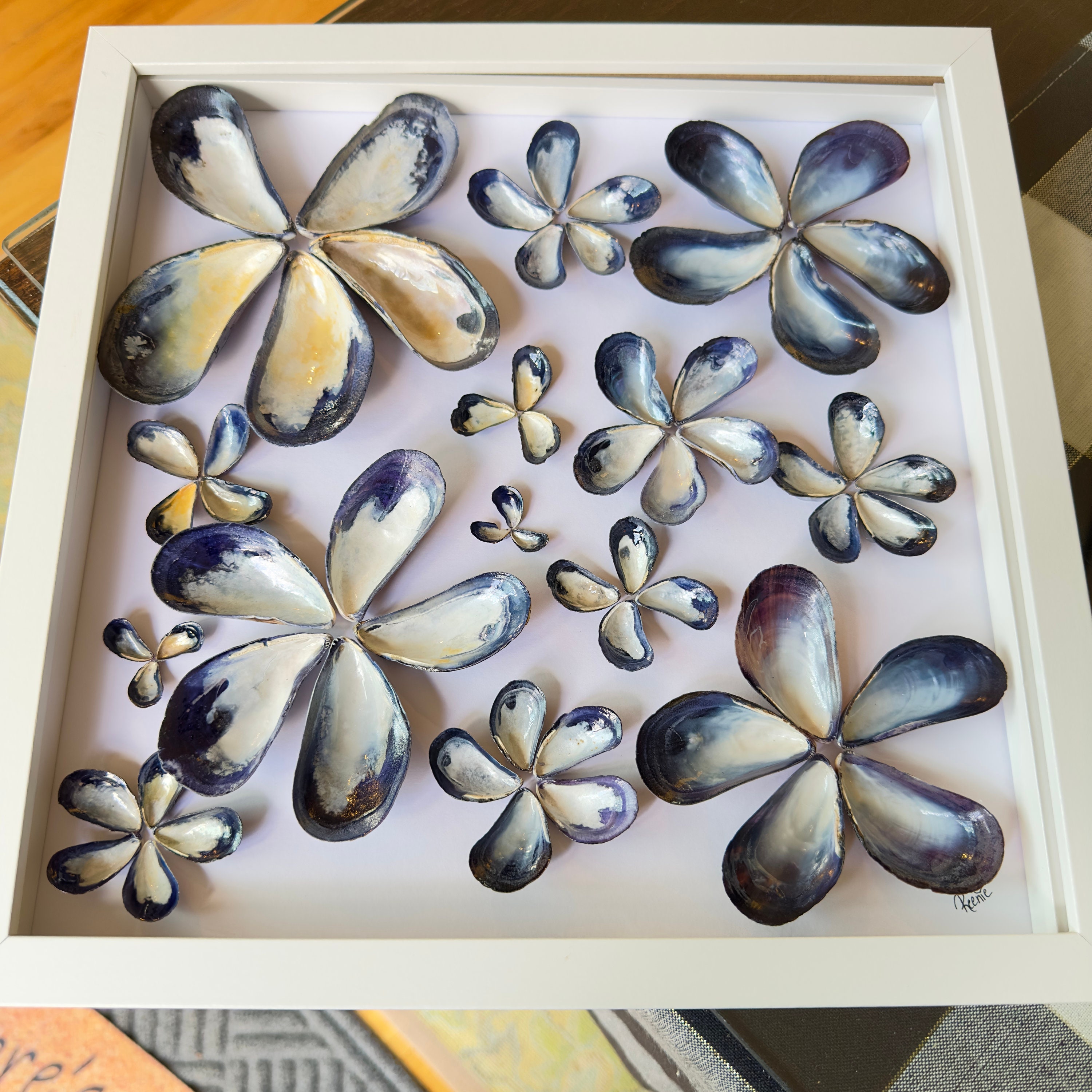Large Mussel Flower Picture. Unique Mom Gift, Friend Gift, Sister Gift ...