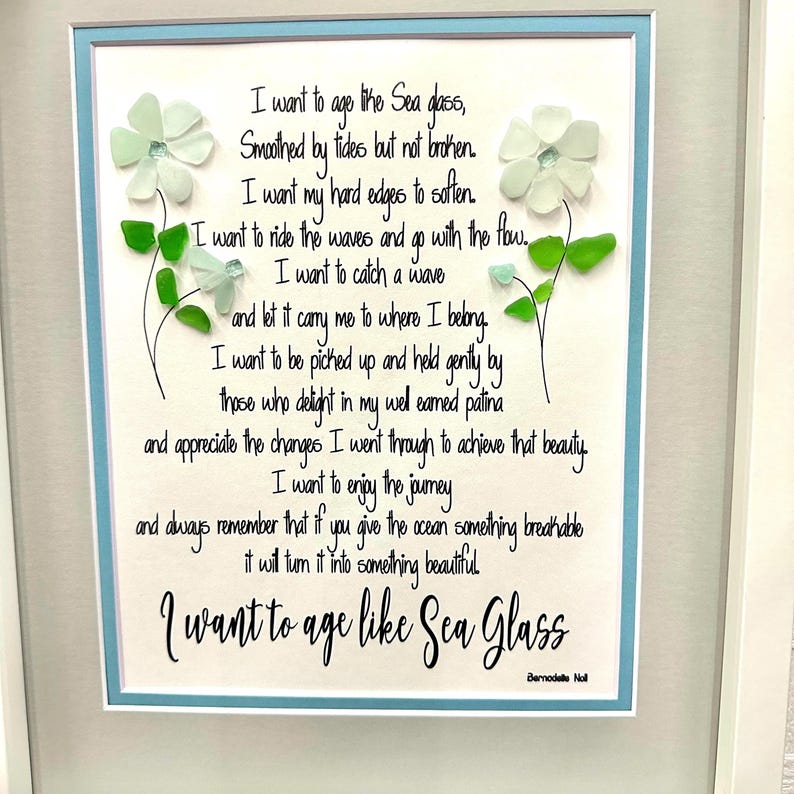 Beautiful Seaglass Poem Gift - Etsy