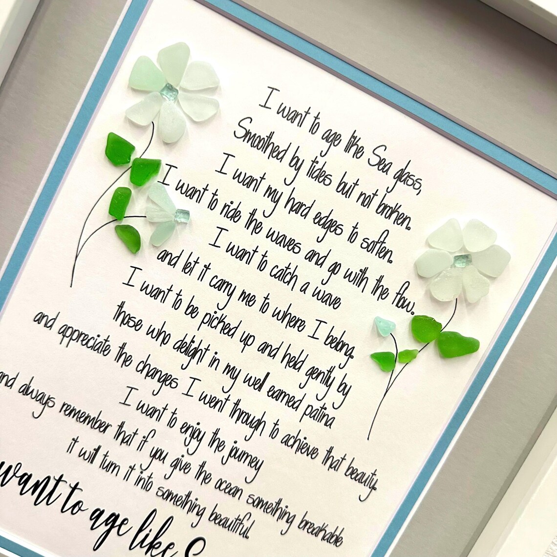 Beautiful Seaglass Poem Gift - Etsy