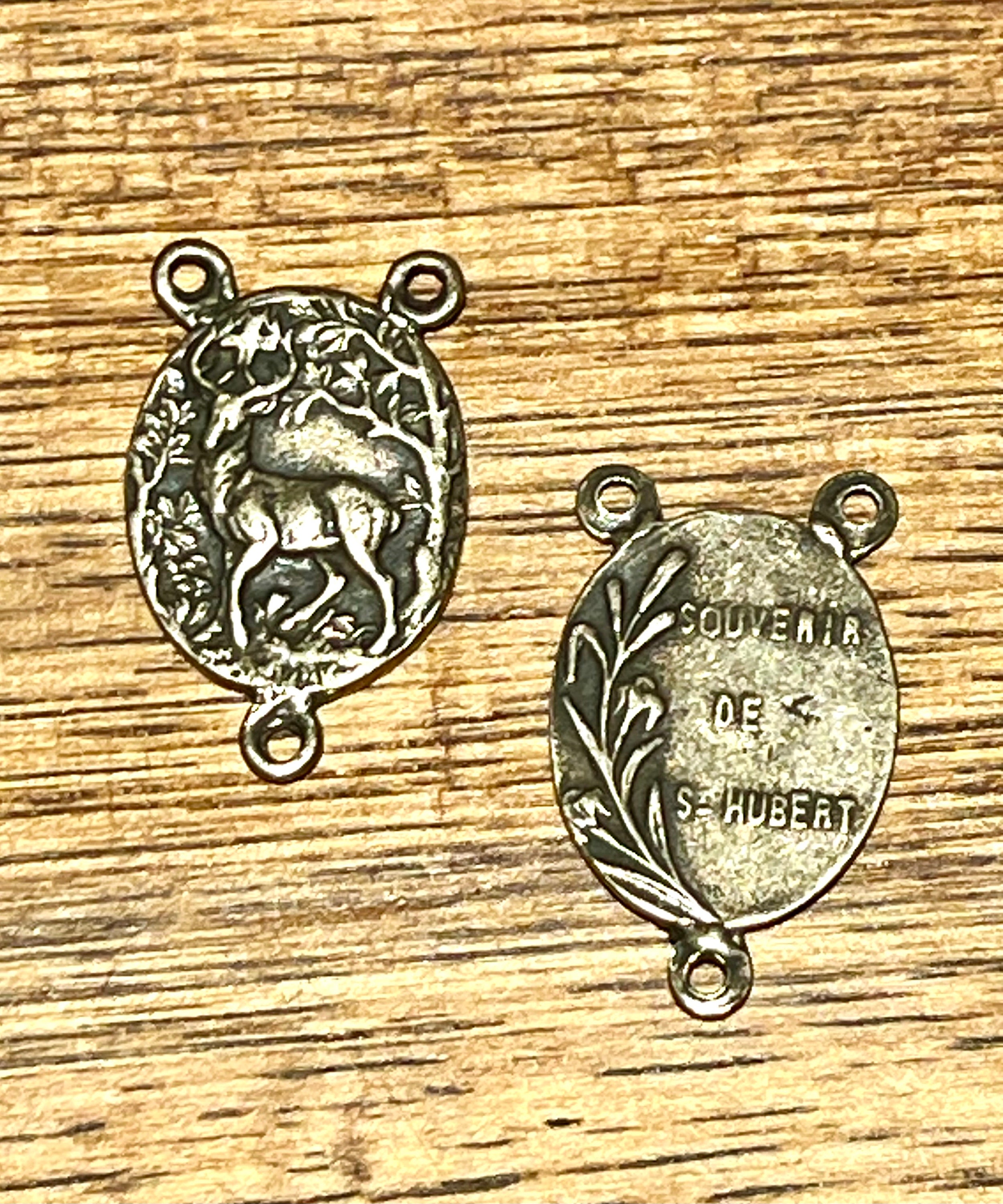 St Hubert Rosary Center Patron Saint of Hunters Vintage Style Replica ...