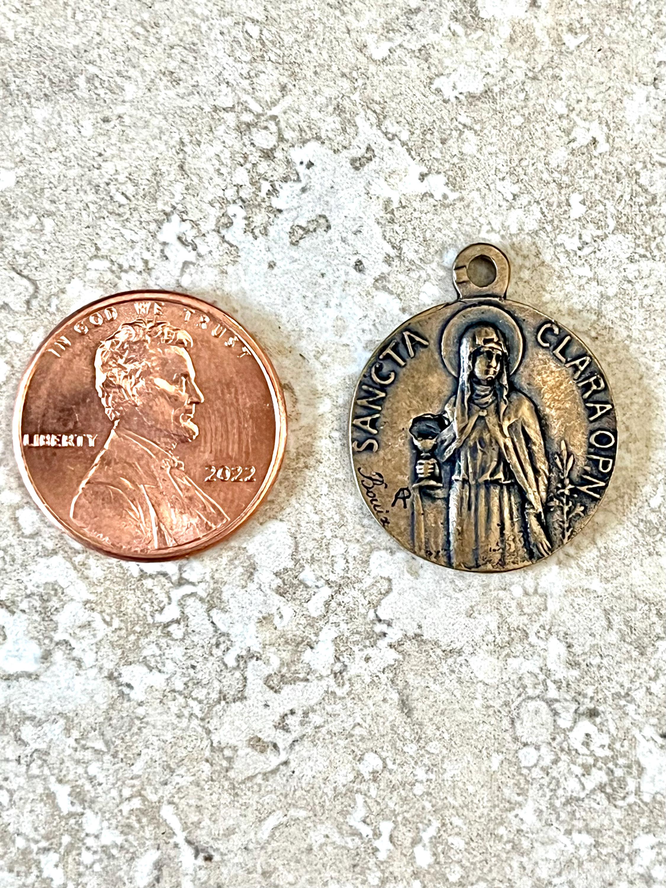 St Clare of Assisi Medal Pendant ~ Hand Cast ~ Poor Clares - Etsy