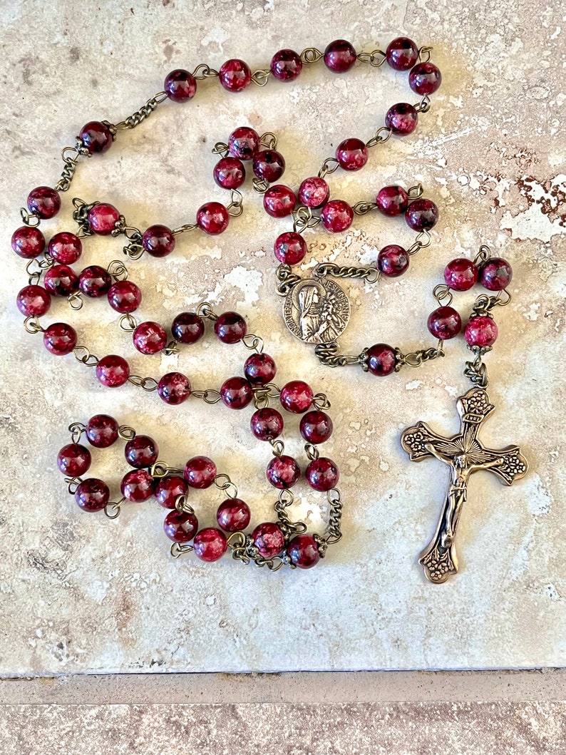 St Therese Rosary Little Flower Crucifix - Etsy