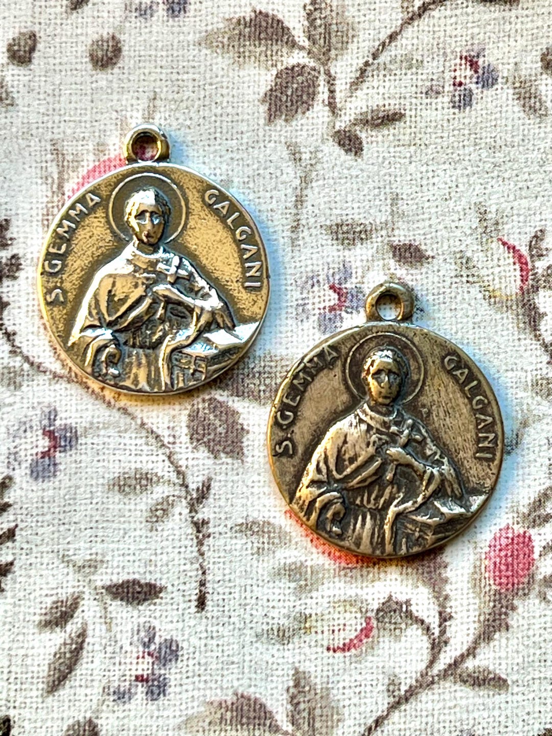 St Gemma Galgani Medal ~ Passionist Order ~ St Gemma Galgani Pendant - Etsy