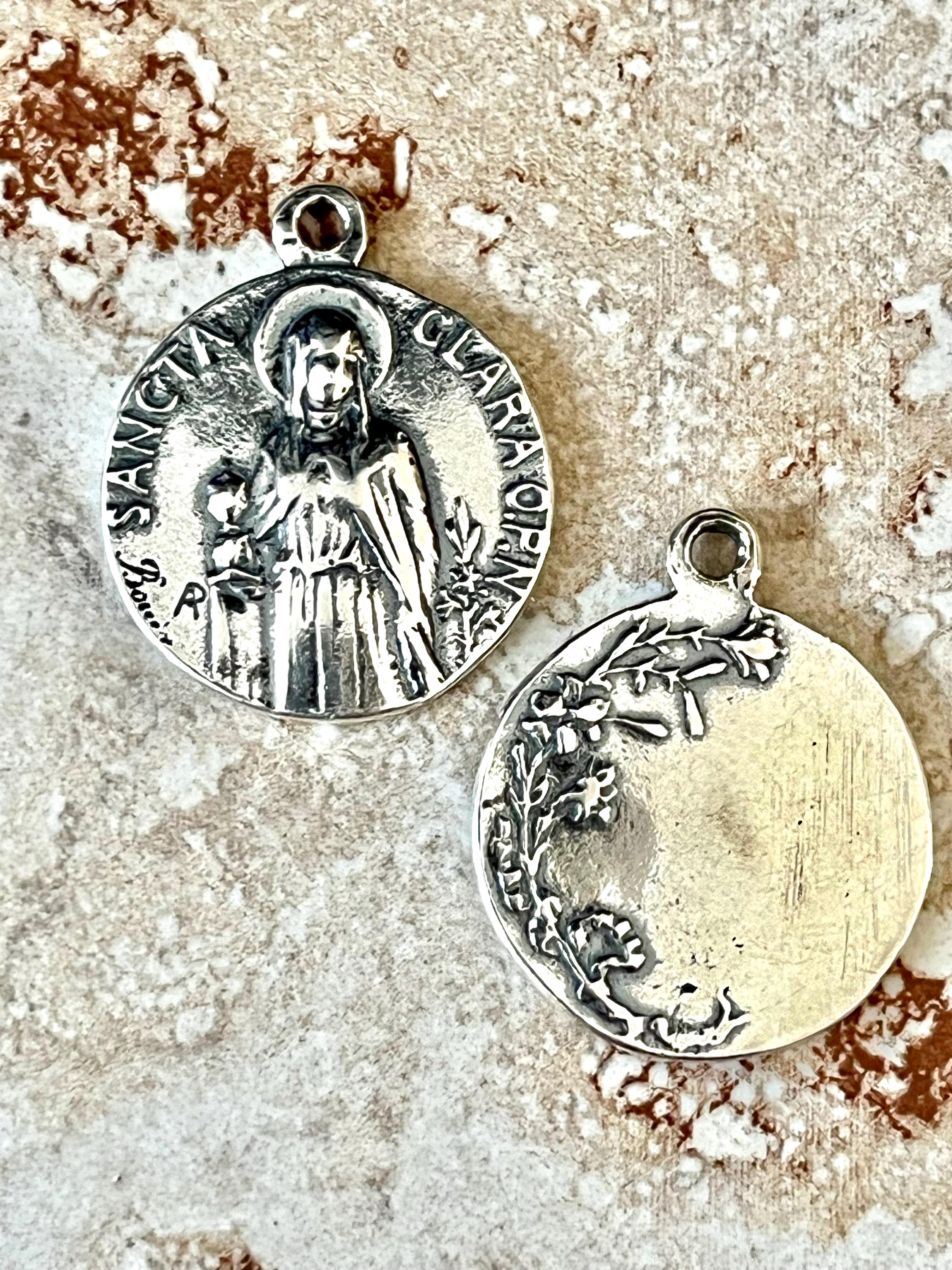 St Clare of Assisi Medal Pendant ~ Hand Cast ~ Poor Clares - Etsy