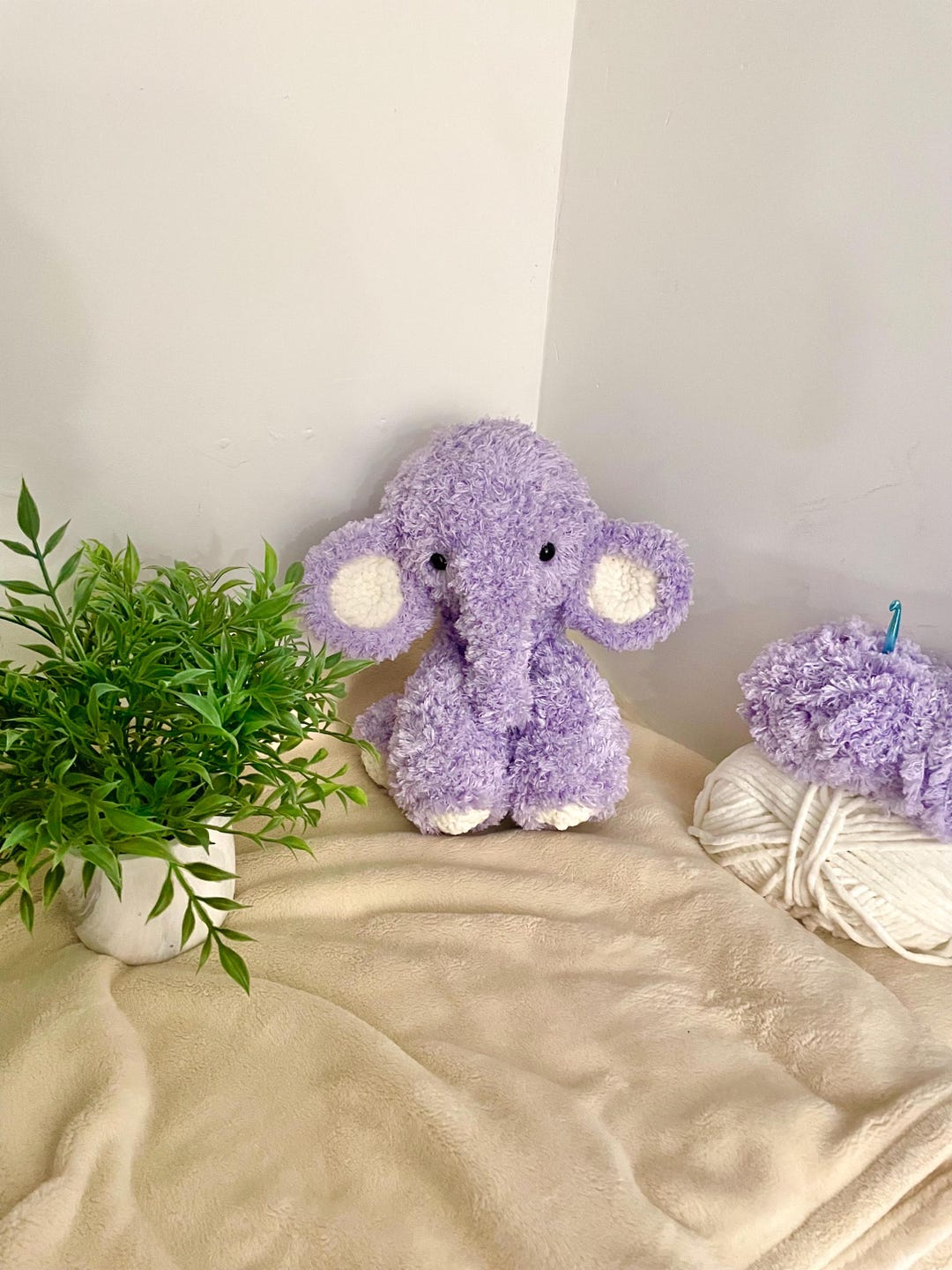 Handmade Soft Elephant Plushie | Stuffed Animal | Cute Elephant Stuffy ...